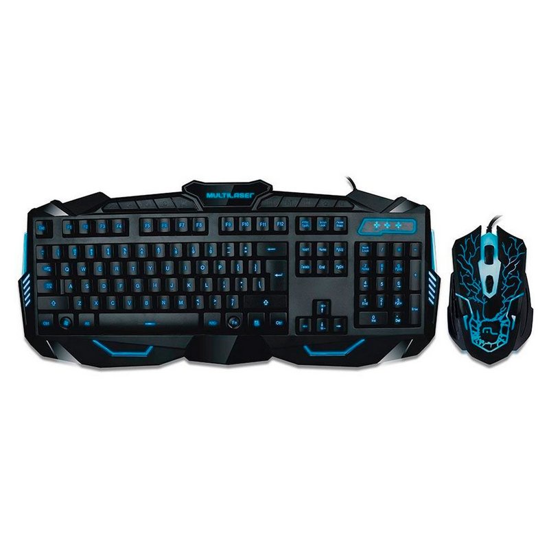 Teclado e Mouse Gamer Multilaser Lightning ABNT2 LED - TC195 | Shopee ...