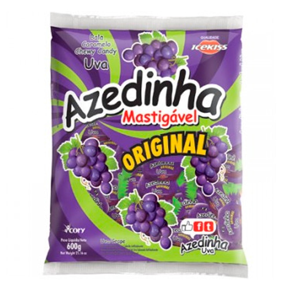 Bala Azedinha Mastigável 600 GRAMAS ESCOLHA SEU SABOR PREFERIDO ...