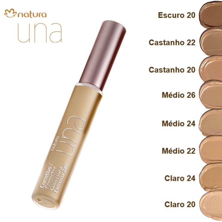 Corretivo Cobertura Extrema 24h Una Natura - 8ml (Efeito matte ...