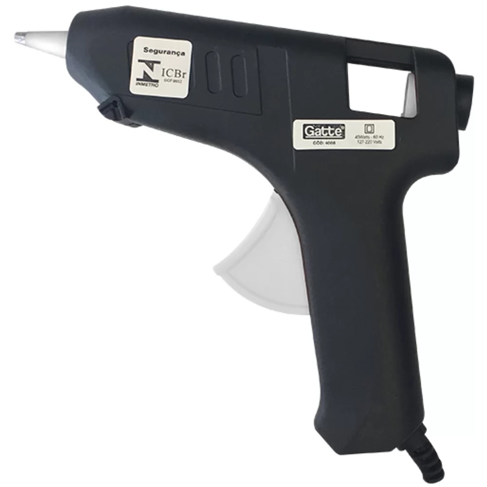 Pistola 40W p/Cola Quente Grande GATTE Preta Bivolt | Shopee Brasil
