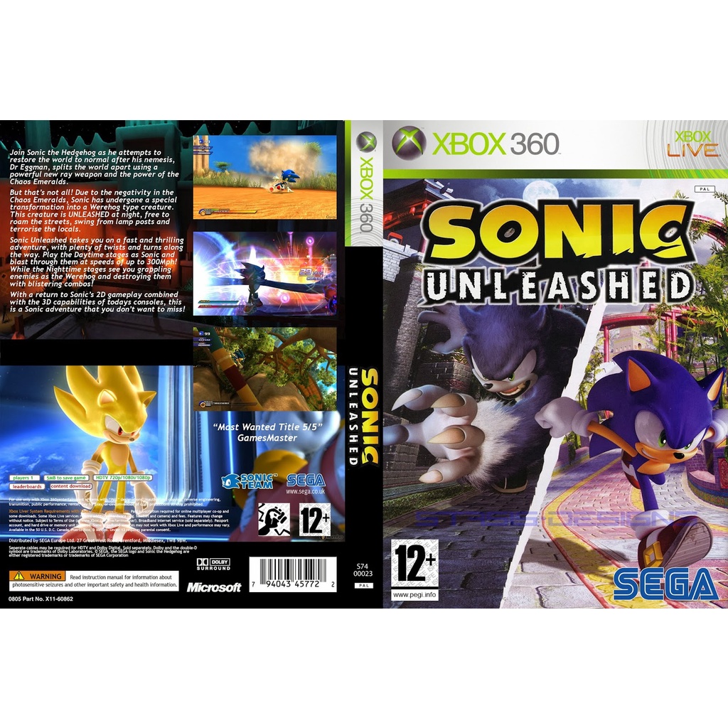 Sonic unleashed P/ XBOX360 (LTU/LT/JTAG/RGH) | Shopee Brasil