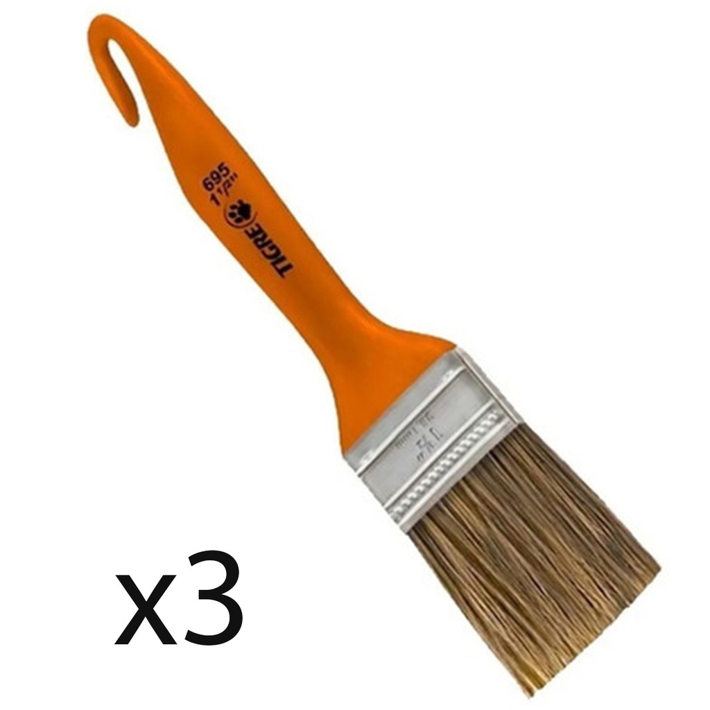Kit 3 Trincha Para Pintura 695 1 1/2 Polegada - Tigre | Shopee Brasil
