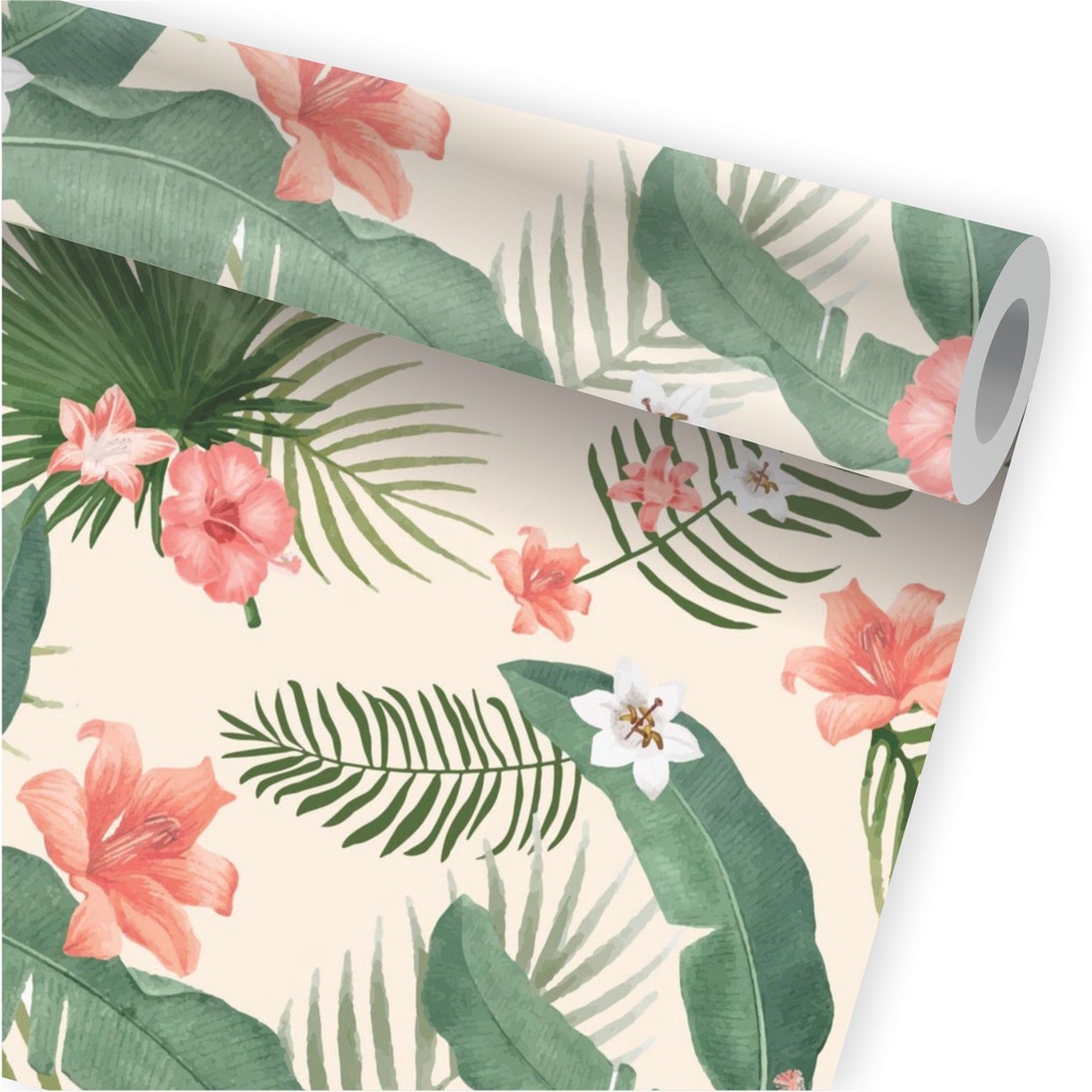 Papel De Parede Plantas Floral Delicado Kit 02 Rolos A468 | Shopee Brasil