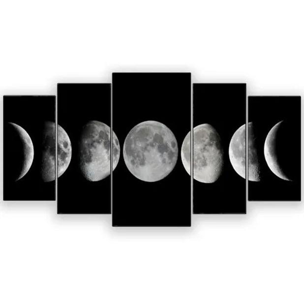 Quadro decorativo fases da lua lindo anoitecer | Shopee Brasil