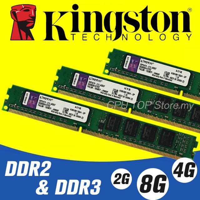 Memória De Desktop Kingston DDR2 DDR3 2GB 2G 800MHz PC2-6400 PC RAM DDR3 2G 4GB 8GB PC3 1333MHz ...