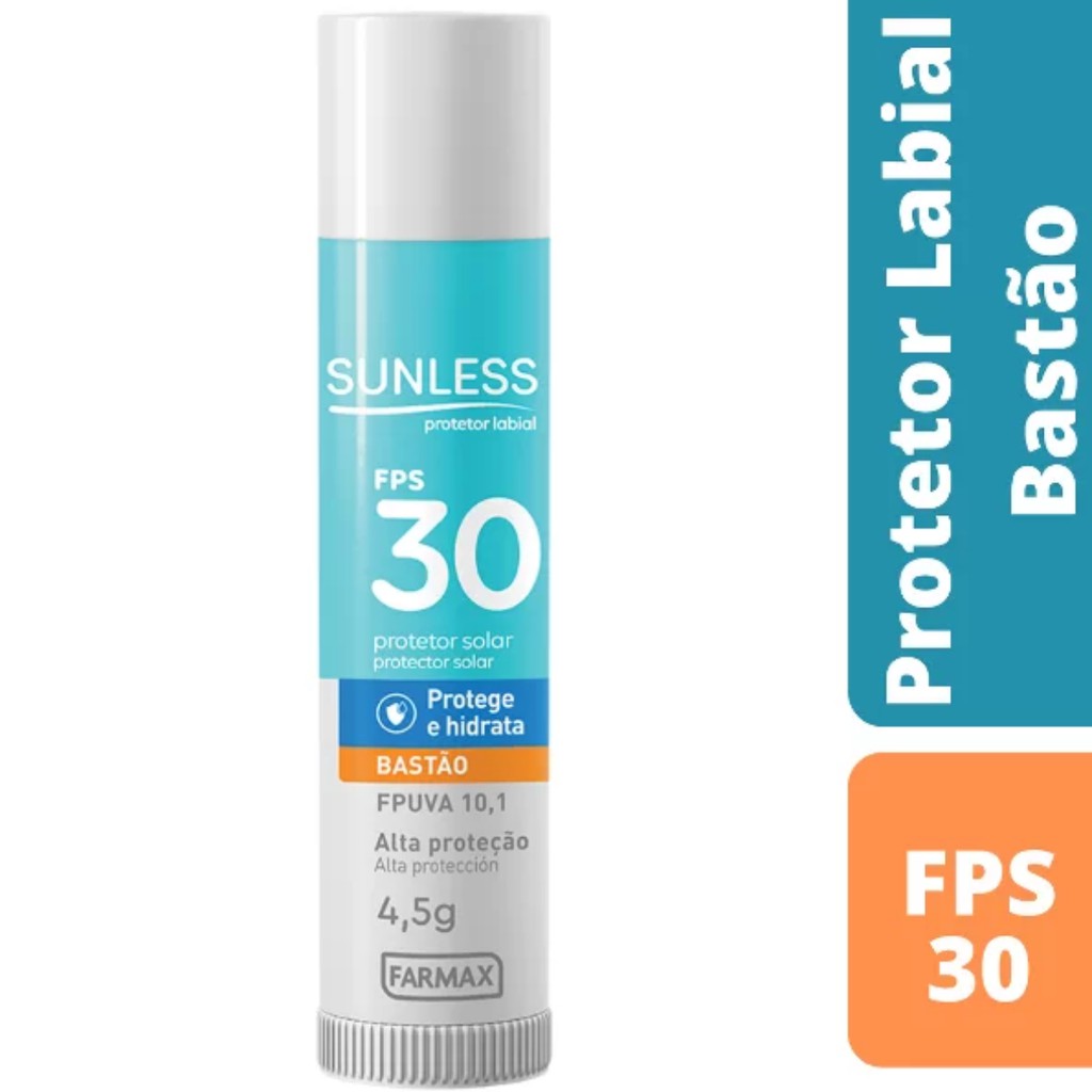 Protetor Solar Labial Bastão Sunless FPS 30 Protege e Hidrata Seus ...
