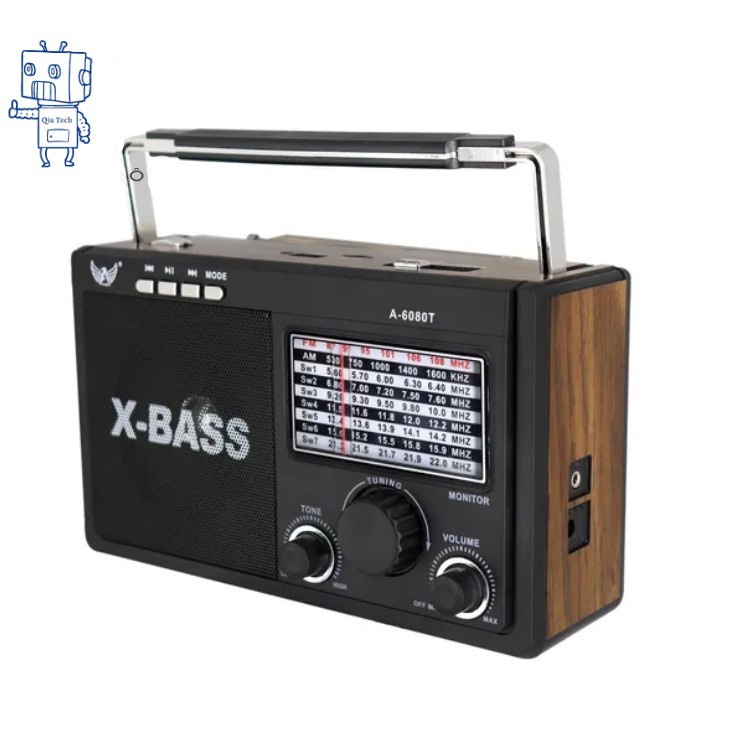 Radio Retro Altomex A-6080T com entrada Usb ,microsd ,Lanterna e ...