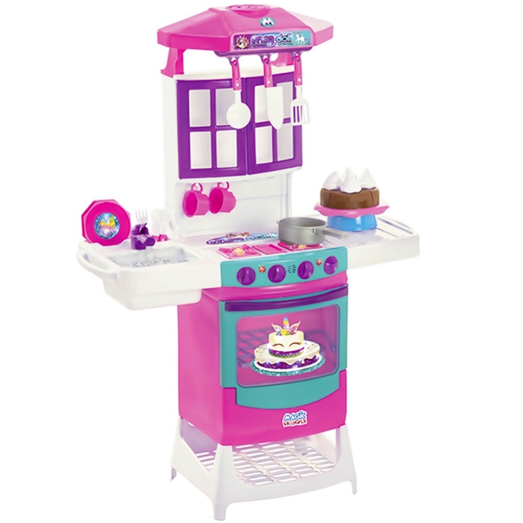 Cozinha Infantil Completa Meg Doll Com Som Luz Sai Agua Magic Toys | Shopee Brasil