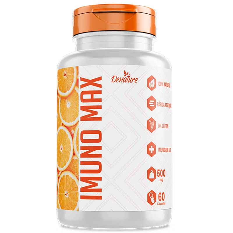 Imuno Max 500mg Vitamina C 100 Cápsulas Denature | Shopee Brasil