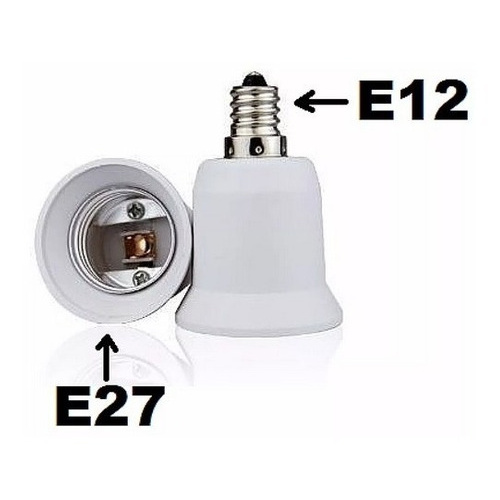 Adaptador Rosca E12 Para E27 1 Lote Com 1 Unidade | Shopee Brasil