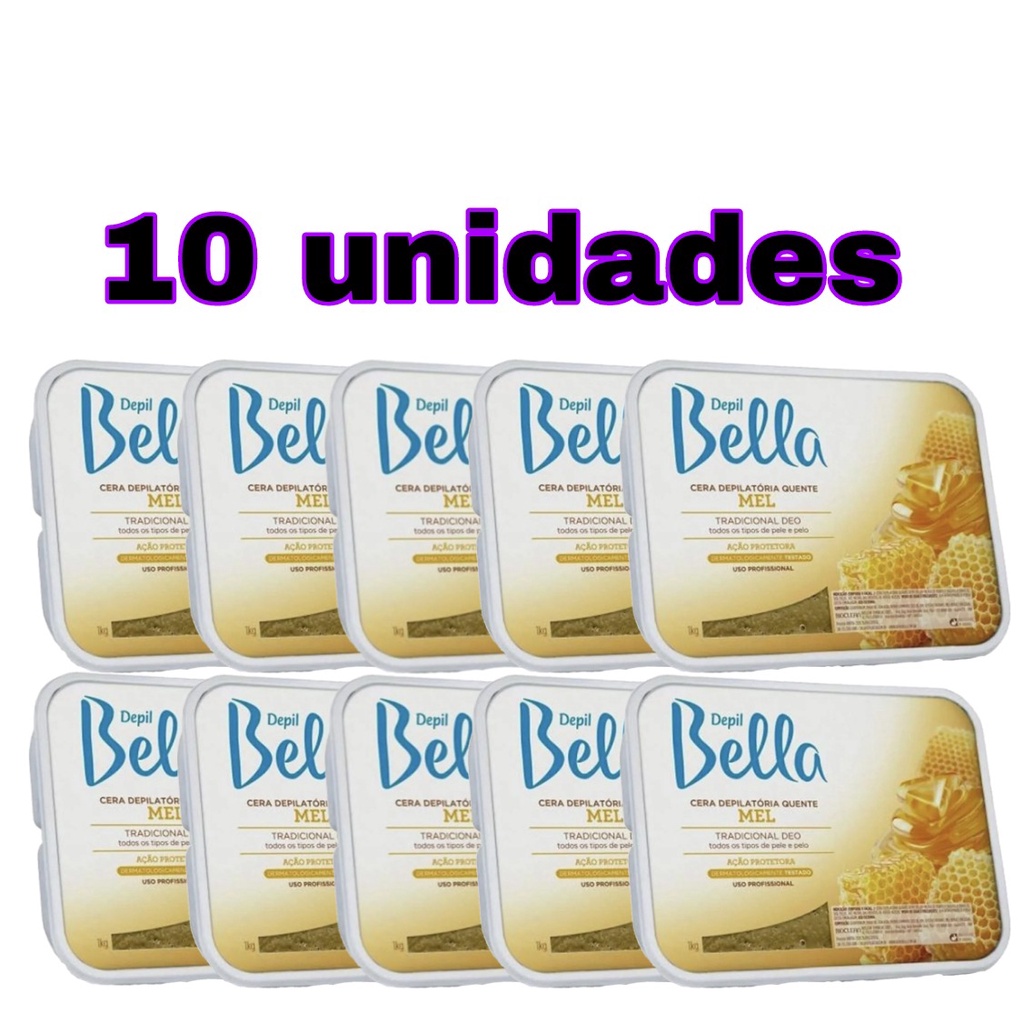 10 Kg Cera Depilatória Depil Bella barra Kg (10 x Kg) | Shopee Brasil
