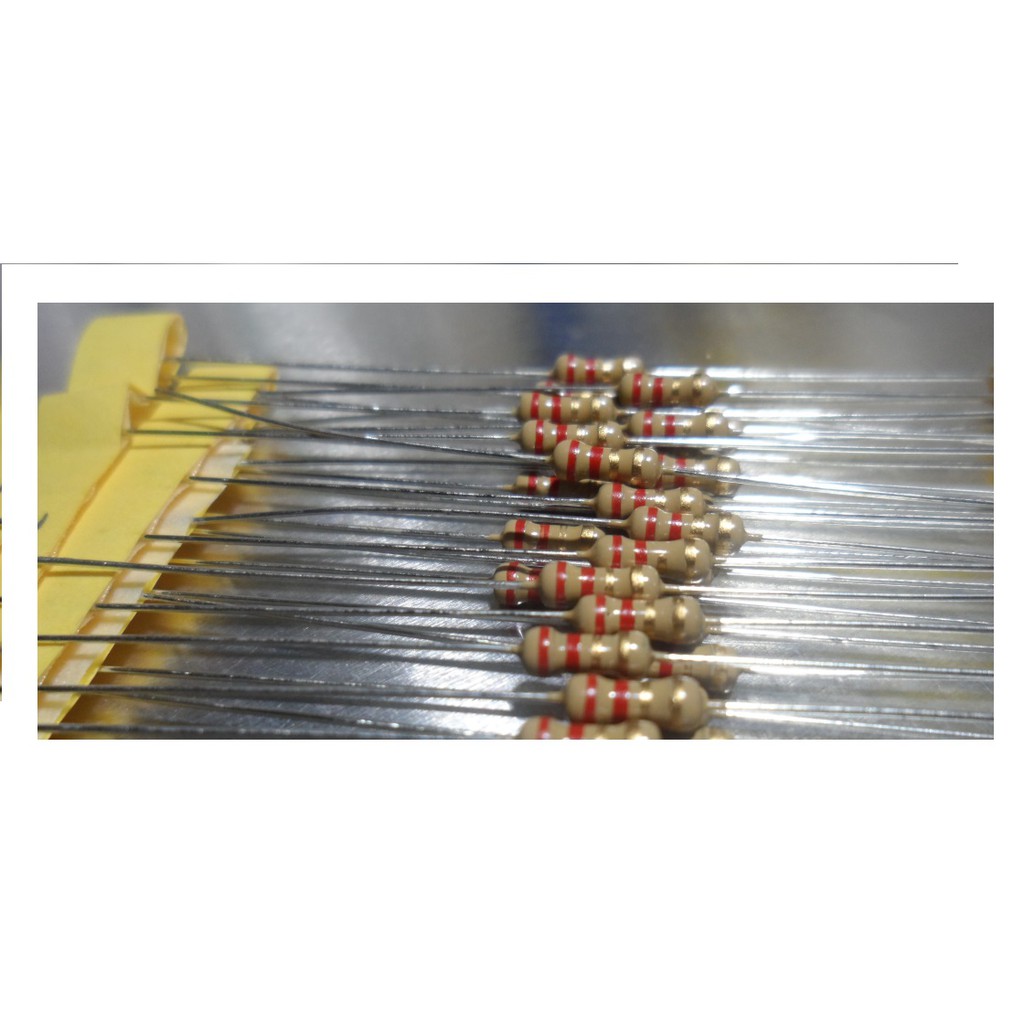 resistor/ 2r2 ou 2.2 ohms x 1/4w - 5% tolerancia - com 5 unidades ...