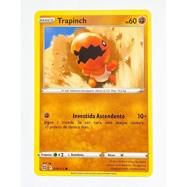 Carta 074/172 Pokémon TCG Original Copag Card Trapinch | Shopee Brasil