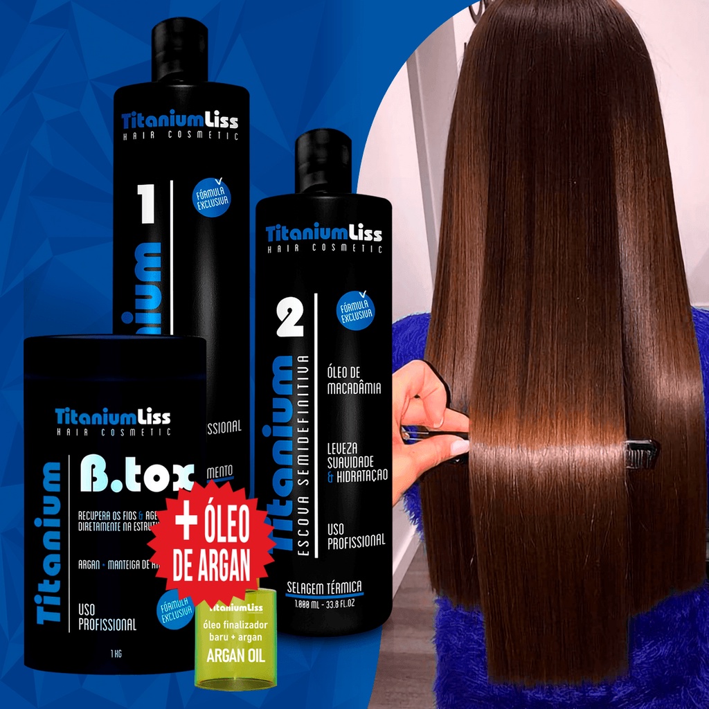 Progressiva Semi Definitiva Titanium Liss Kit 2x1 + Botox | Shopee Brasil