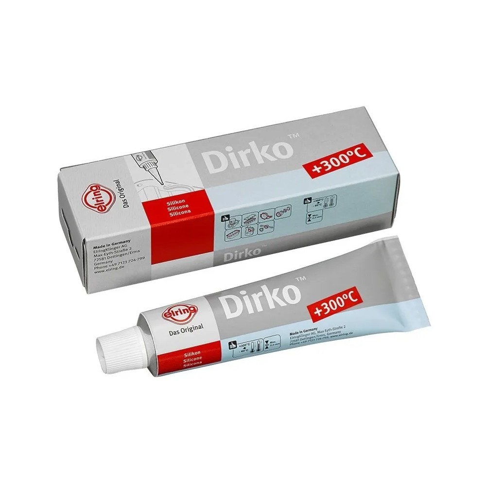 Cola Silicone Dirko Elring Cinza Alta Temperatura - Desconto no Preço