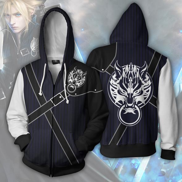 FINAL FANTASY Zipper Hoodie 3D Print Jaqueta Moda Suéter Casacos ...