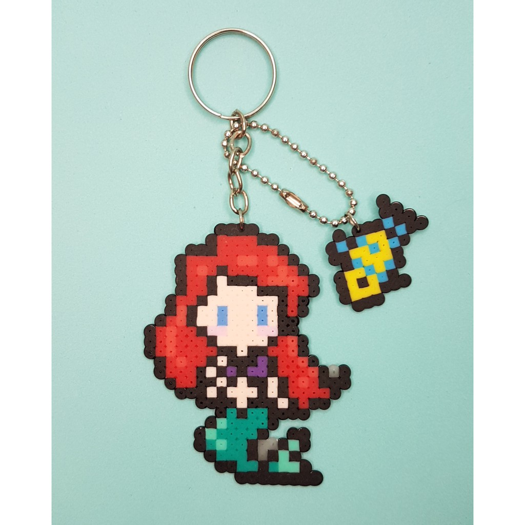 Chaveiro duplo - Ariel (A Pequena Sereia) - Disney - Pixel Art/ Pixel ...
