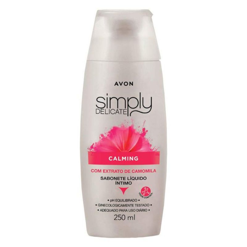 Sabonete Líquido Íntimo Simply Delicate Calming - 250ml Avon | Shopee ...