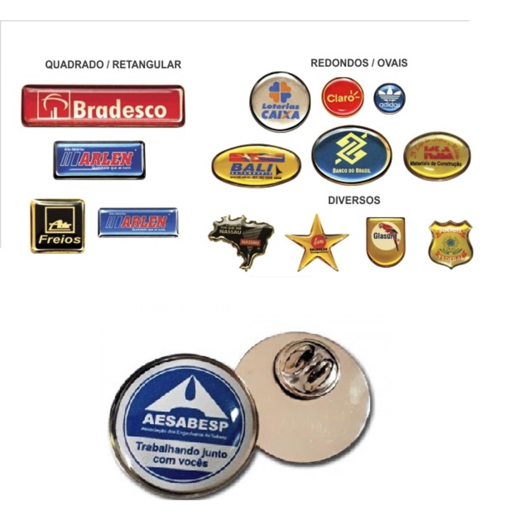 10 unidades de Botton Personalizado com seu logo | Shopee Brasil