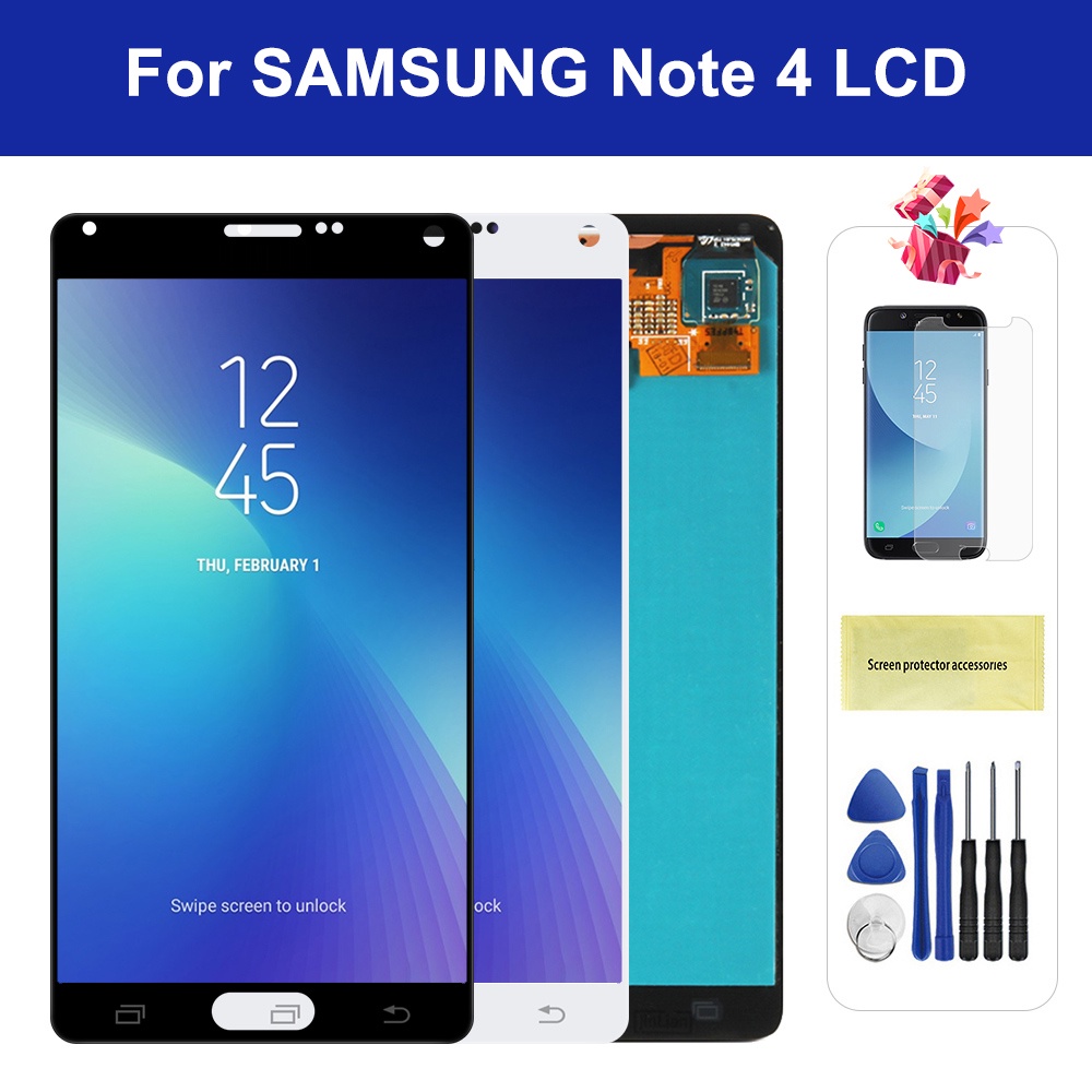 Tela Frontal Display Samsung Note 4 N910 N910C N910A N910F Lcd Screen ...