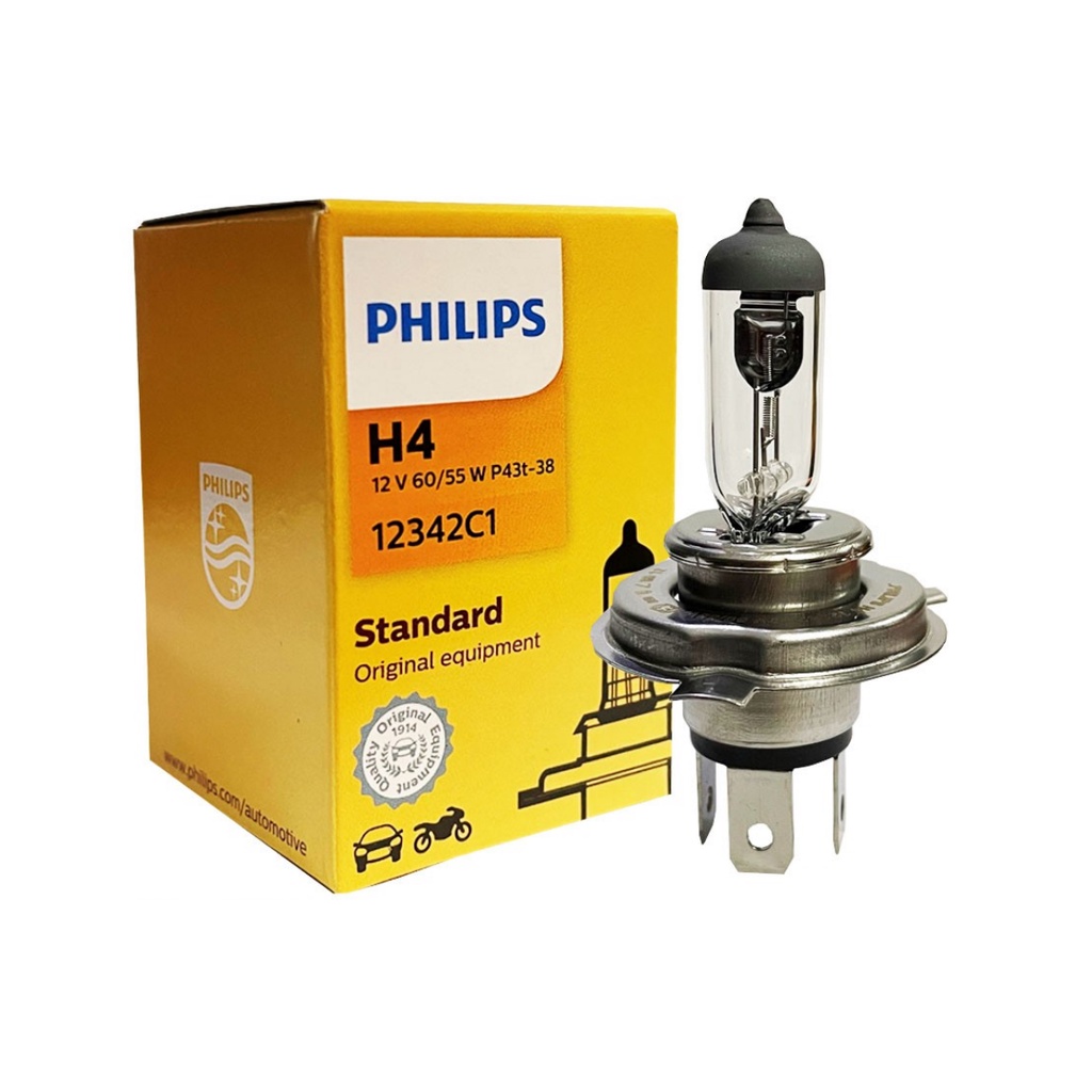 Lampada Automotiva 12v H4 60/55w Original Philips 12342c1 - Farol alto e baixo | Shopee Brasil