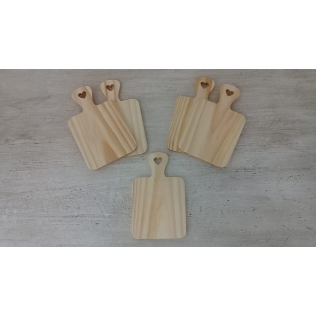 Kit de 4 Mini Tabuas Pinus 19 cm X 12 cm | Shopee Brasil