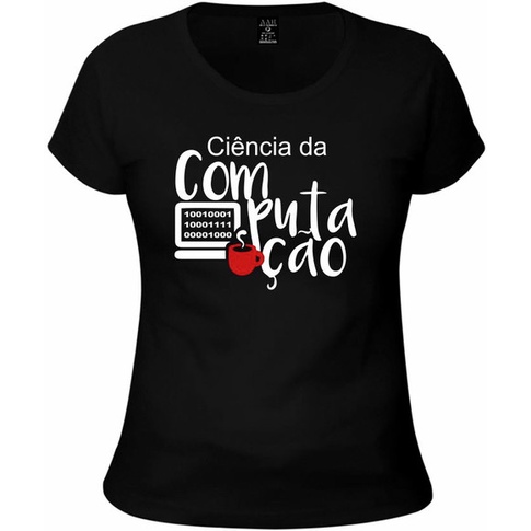 Camiseta Preta Ciência da Computação ! | Shopee Brasil