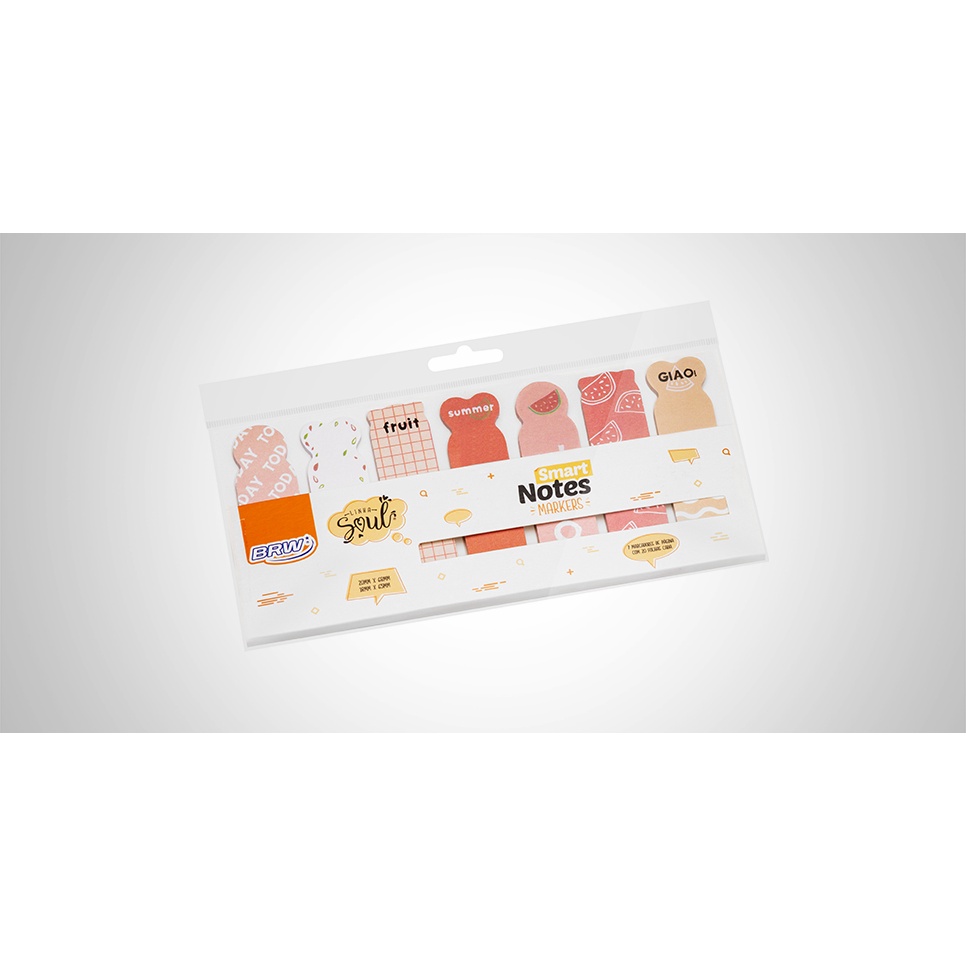 Bloco Smart Notes Marca Páginas Frutas BRW | Shopee Brasil