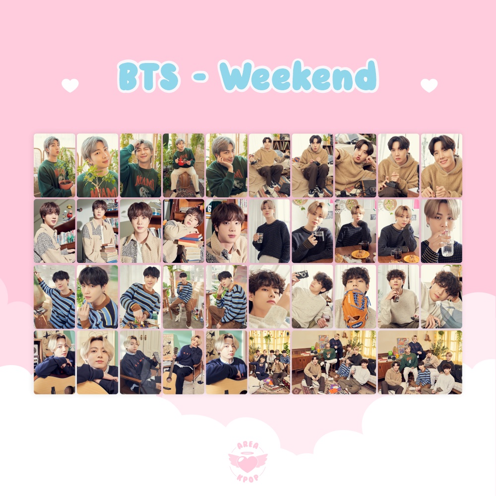 Kit BTS Weekend Photocards e Polaroids Fanmades RM Jin Suga Jhope Jimin ...