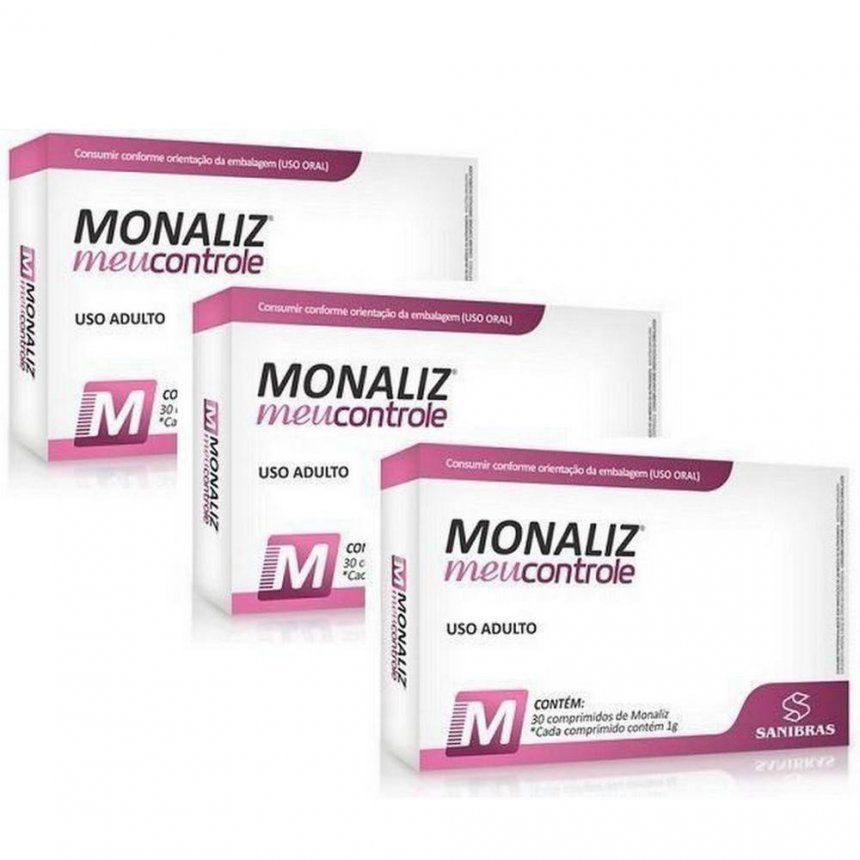 Monaliz Meu Controle (30 caps) - 3 unidades - Sanibras - Muito Bom ...