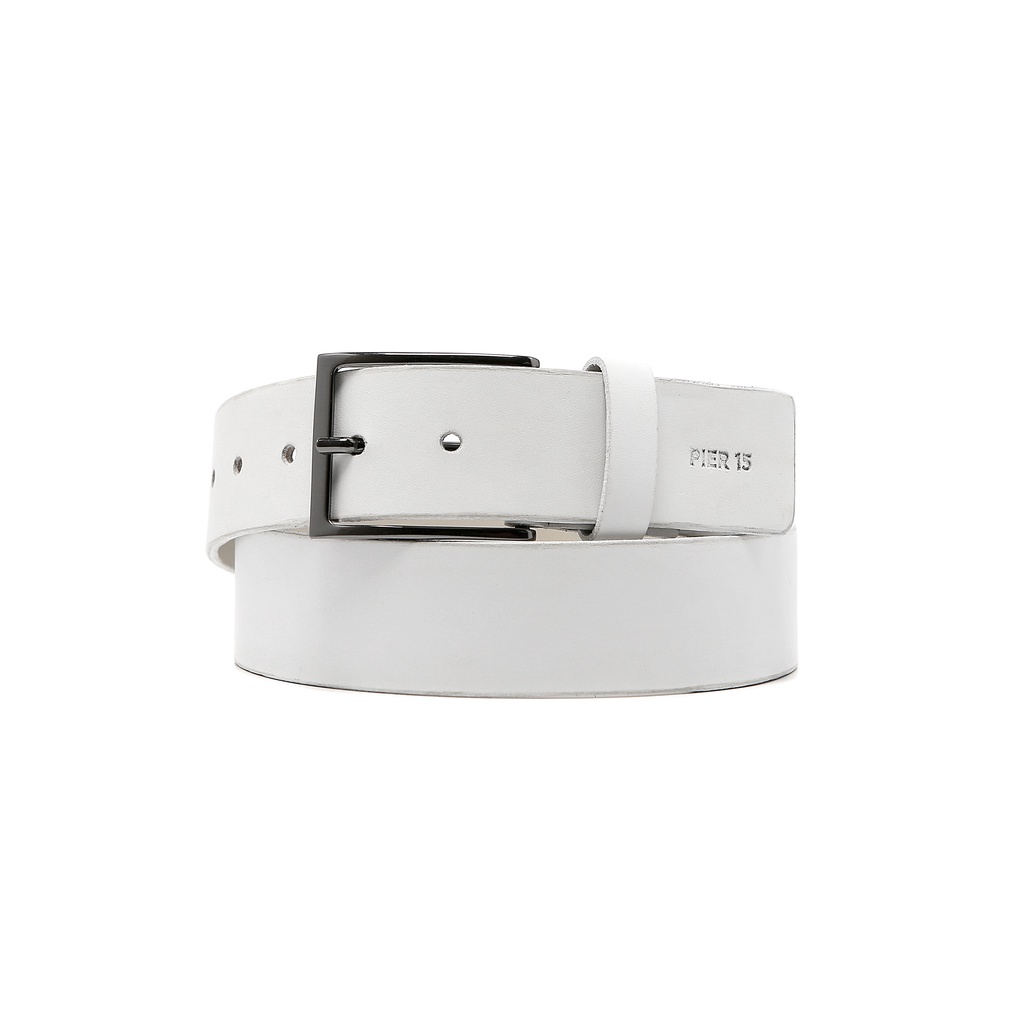 Cinto Masculino Em Couro Cor Branco 032 | Shopee Brasil
