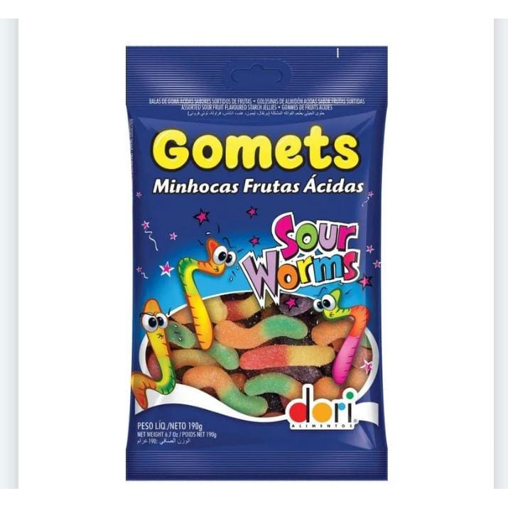 Goma Minhoca ácida cítrica 600g gomets dori | Shopee Brasil