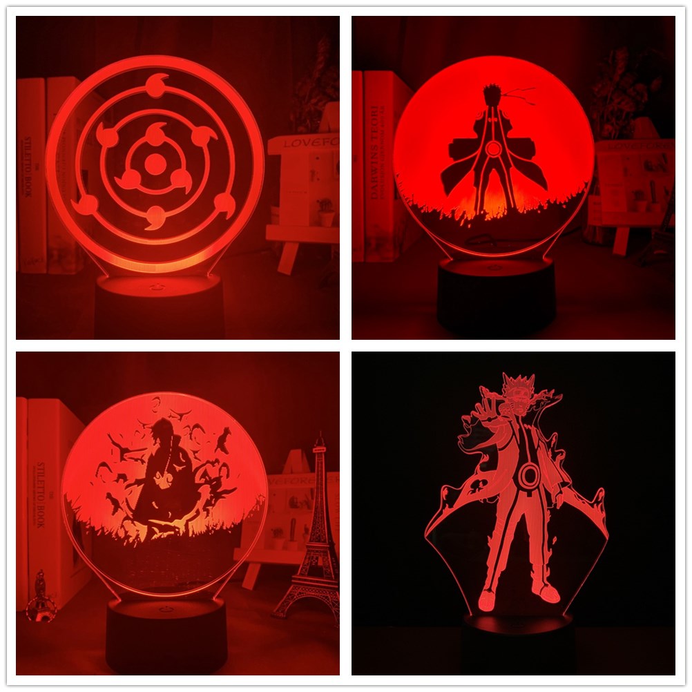 Naruto Kakashi Sasuke Gaara Uzumaki Naruto Led Night Light Toque ...