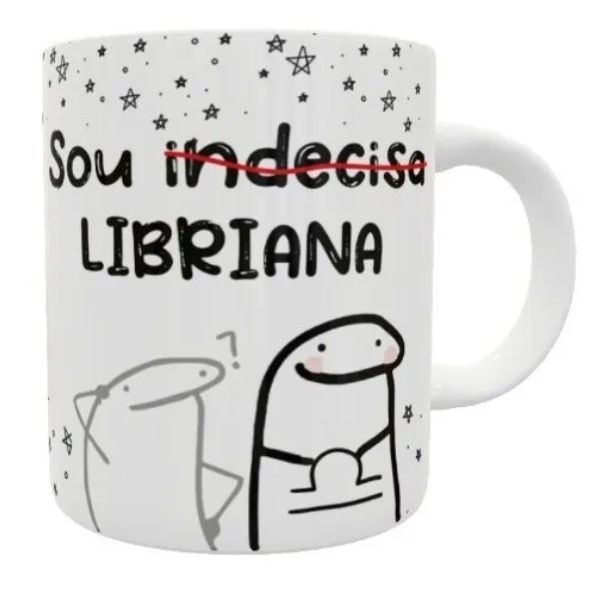 Caneca Signos Libra Libriana Flork Personalizada | Shopee Brasil