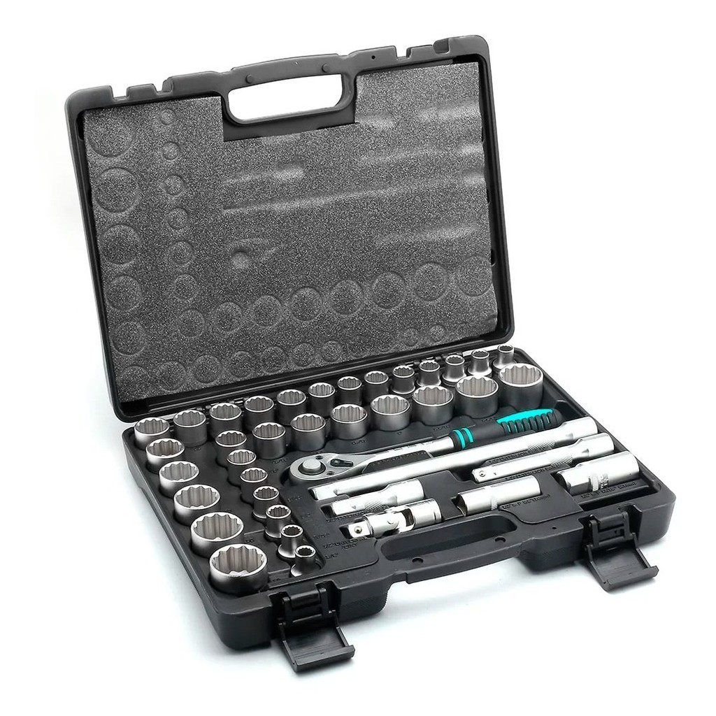 Kit Jogo De Soquetes Estriados 39 Peças Com Maleta - 135789 | Shopee Brasil