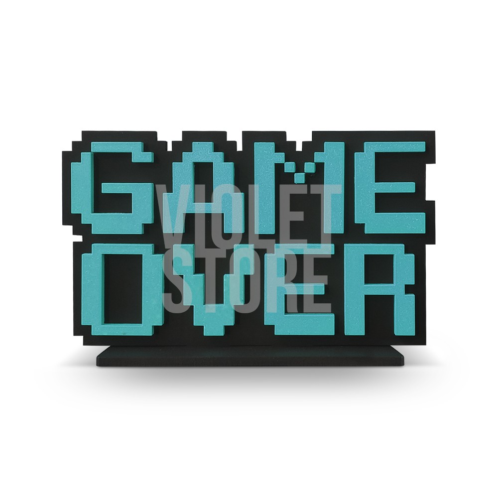 Letreiro Decorativo Símbolo Geek Game Over Para Setup Gamer | Shopee Brasil
