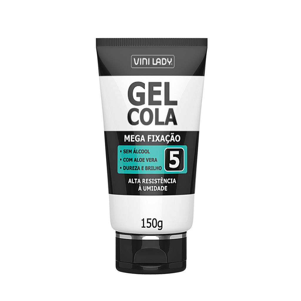 Gel Cola Masculino Mega Fixação Nº 5, sem álcool, com Aloe Vera 150g ...