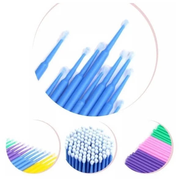 Kit 100 Microbrush Cotonete Alongamento Fio A Fio Cílios Barato | Shopee Brasil