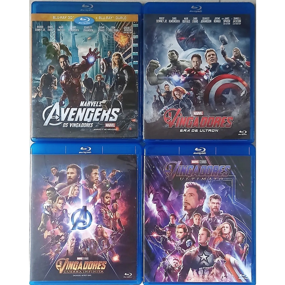 Combo Blurays Os Vingadores 4 Filmes Originais | Shopee Brasil