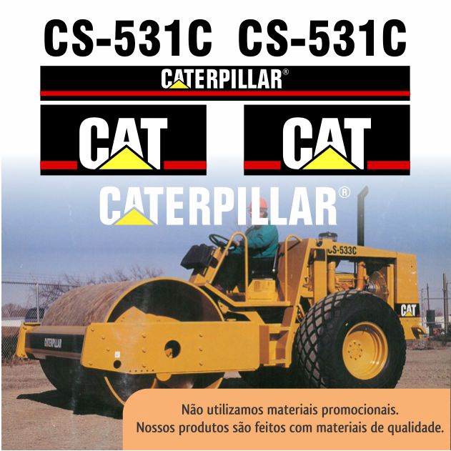 Kit de Adesivos para Caterpillar CS531-C Série 1 | Shopee Brasil