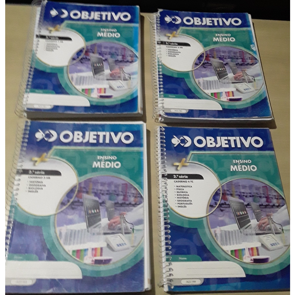 Apostilas 2º Série Médio Objetivo - Ano 2017 - 04 Volumes | Shopee Brasil
