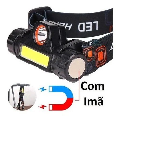 Lanterna de Led de Cabeça Recarregável | Shopee Brasil