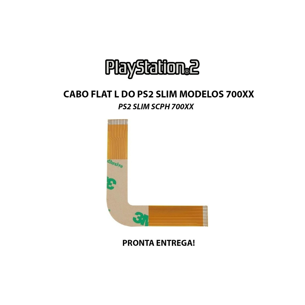 Cabo Flat L do Leitor Ps2 Slim Séries 70000 700xx | Shopee Brasil