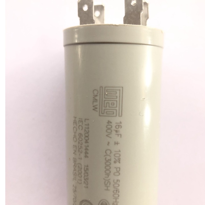 Capacitor Permanente/partida Bomba Periferica 16uf X 400vac | Shopee Brasil
