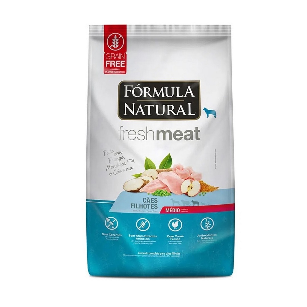 Ração Fórmula Natural Fresh Meat Cães Filhote Médio 2,5kg | Shopee Brasil