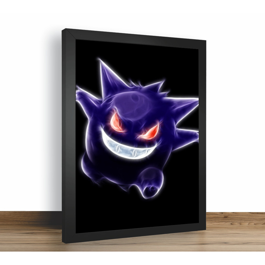 Quadro Decorativo poster Gengar Classico Pokemon Retro | Shopee Brasil