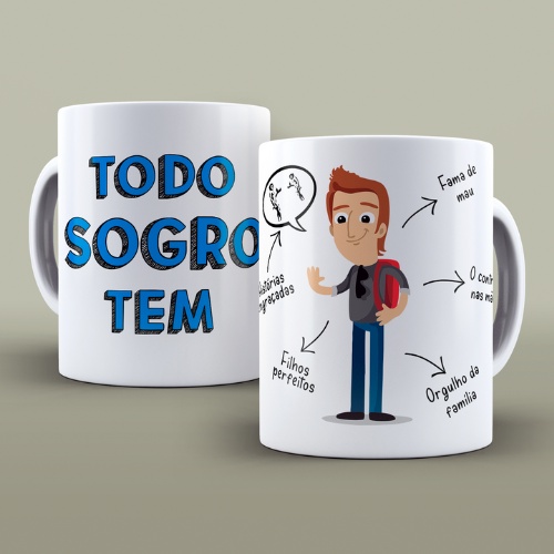 Caneca personalizada presente para sogro sogra todo sogro tem / sogra ...
