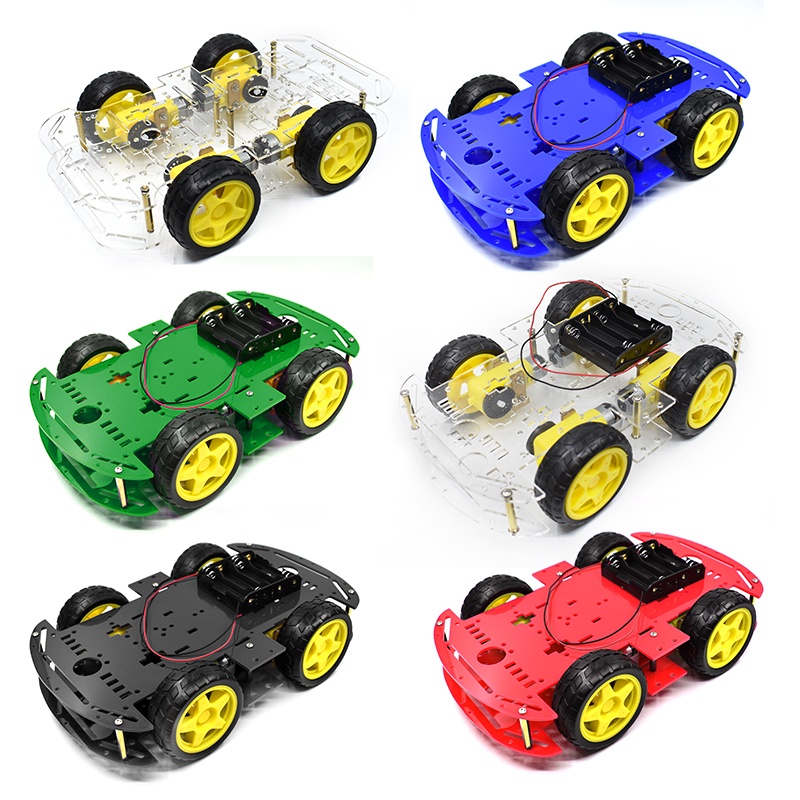 Kit Chassi, 4WD Carro Robô Segue Faixa Carrinho Plataforma para Arduino ...