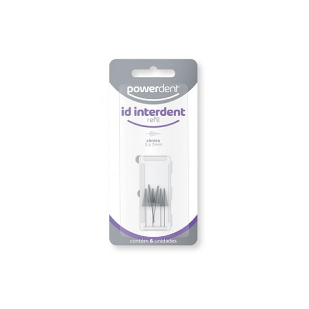 Refil Interdental Id Interdent Cônico C/ 6 Uni - Powerdent | Shopee Brasil