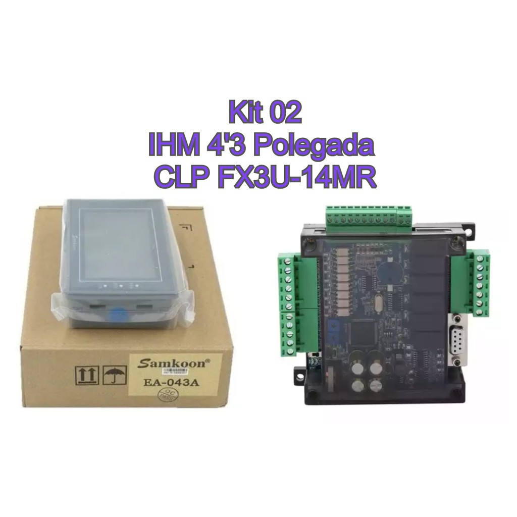 Kit 1 Ihm Touch Samkoon 4.3 Polegada + 1 Clp Fx3u-14mr | Shopee Brasil